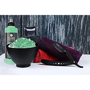 Facón Transparent Non-Foaming Clear Shave Gel with Skin Soothing Aloe Vera, Cooling Menthol Peppermint Oil, Bourbon Luxury Scent - Extra Glide for an Ultra-Clean Smooth Shave (10 fl oz / 296 ml)