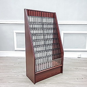 FixtureDisplays® Literature Rack Brochure Holder Leaflet Coupon Stand Greeting Card Rack 9 Tier 45 Facing Travel Information Kiosk 1453 RED-NPF