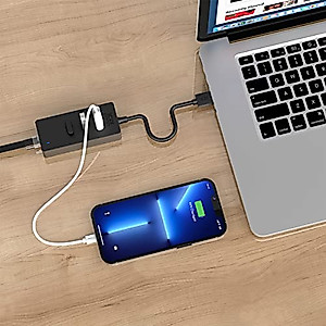 ICZI 3-Port USB 3.0 Hub with 10/100/1000 Gigabit Ethernet Adapter (RJ45 Gigabit Ethernet Converter), LED Indicator, for MacBook, MacBook Pro, MacBook Air, Surface 3/Pro 3/Pro4/Pro (2017) and More