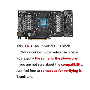 Bykski GPU Waterblock, for ASUS TUF RTX 3070 Ti 8G Gaming, GPU Water Cooler with Metal Backplate (5V 3PIN A-RGB LED)