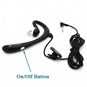 Premium Behind-The-Ear WIRED Hands-free Boom Headset MONO Headphone Single Earphone with Microphone for Verizon Kyocera Brigadier, Verizon Kyocera Hydro Elite C6750, Verizon LG VS890 Enact, Verizon LG Extravert 2, Verizon LG G Pad 8.3