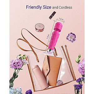 SIKXTOA Vibrator Wand, G Spot Female Adult Sex Toys, Vibrators for Her, Wand Massager, Clit Stimulator Sex Toy, Dildo, with 8 Speeds of Pleasure & 20 Patterns, Powerful, Waterproof (Rose)