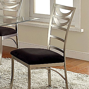 Benjara Benzara , Set of Two, Black Roxo Contemporary Side Chair,