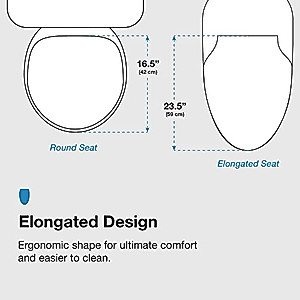 OVE Decors Yosemite Smart Toilet with Integrated Bidet Seat, Heated Seat with Auto Flush and Warm Water and Multi Function Remote Control, White