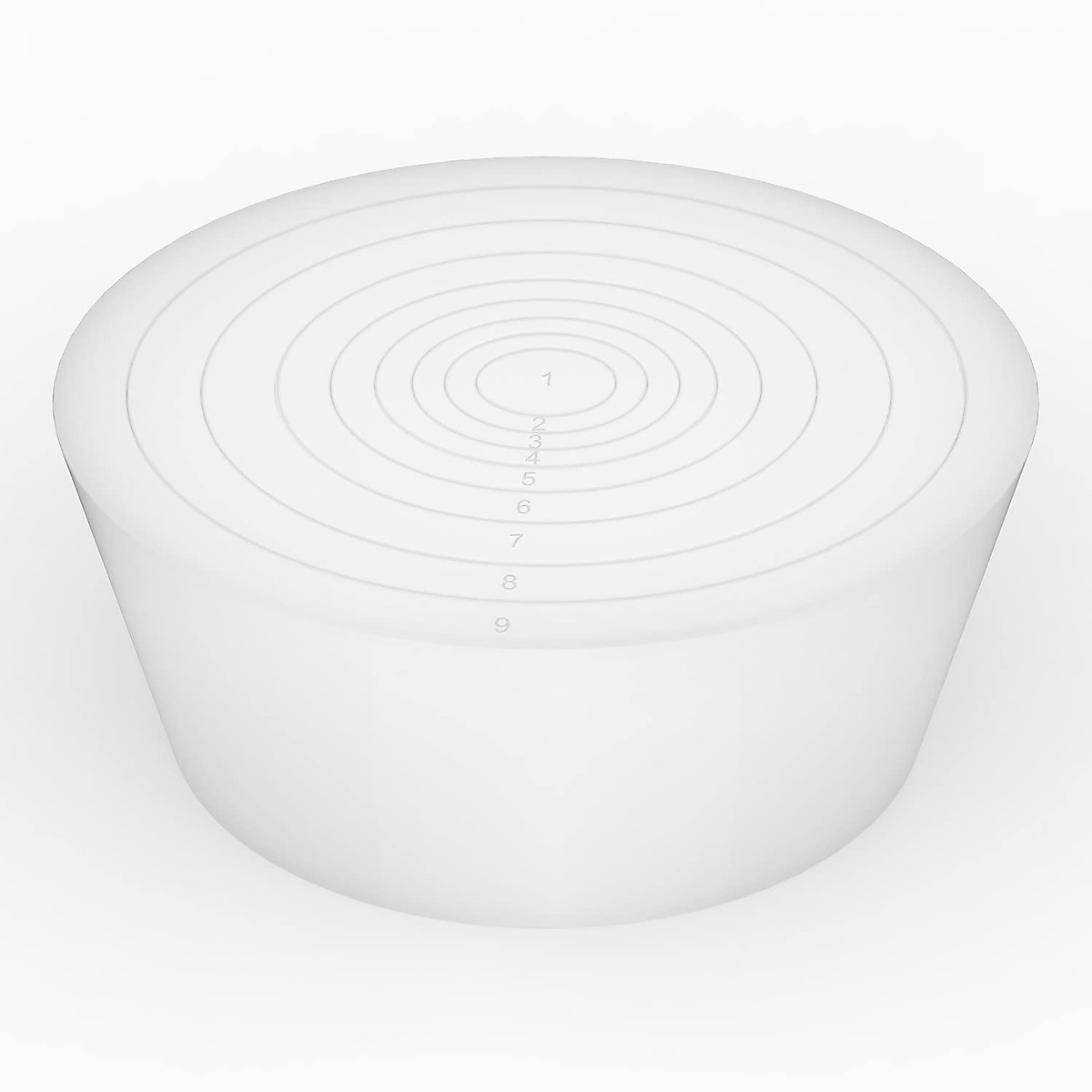 stonylab Silicone Filter Adapter Cones, 9-Pack Durable Tapered Collar Rubber Stopper Buchner Funnel Flask Cones Adapter Set, Wear Resistance Smooth Surface, White