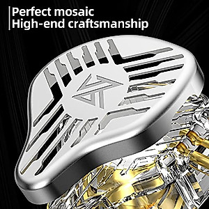 Kinboofi KZ EDS in Ear Earphones,10 mm Dual Magnetic Circuit Moving Coil Unit Configuration Earphone, High Resolution Noise-isolating Headphone Earbuds for Sports & Exercise (with Mic, Transparent)