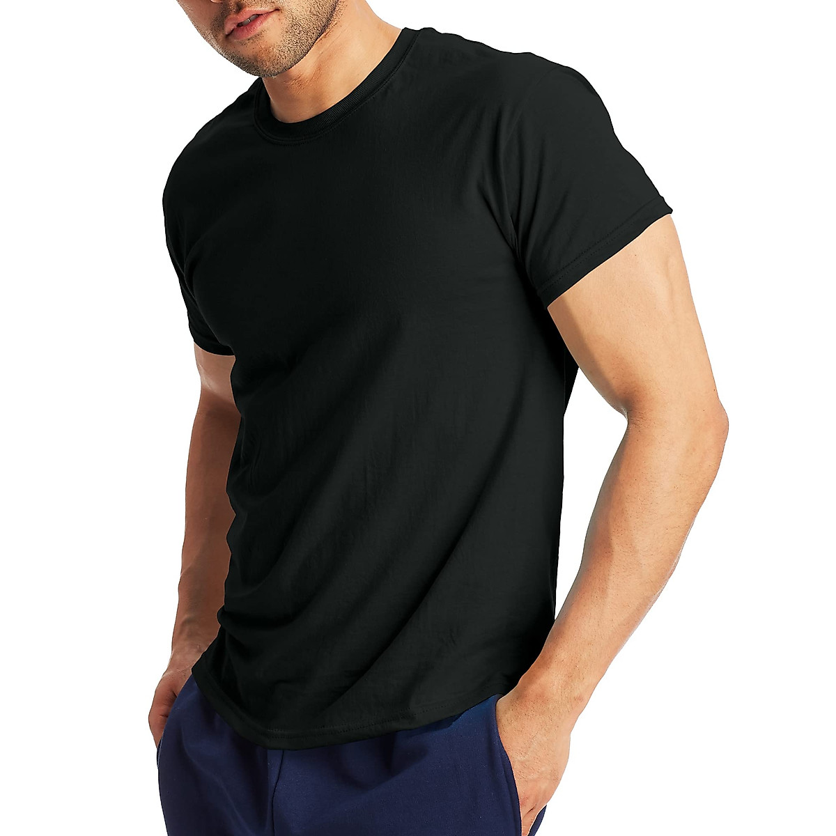 Hanes Men's 2 Pack X-Temp Performance T-Shirt, Black, X-Large
