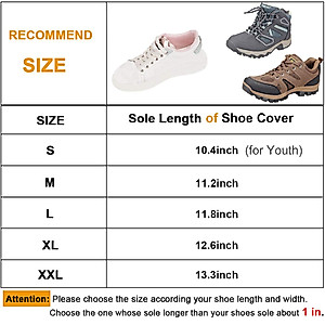 KRATARC Water-Resistant Shoes Covers Foldable Rain Boot Reflective Snow for Men Women Outdoor Cycling Walking Hiking (Black, M)