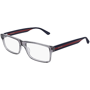 Gucci Web GG0752O 003 Eyeglasses Men's Grey/Blue Full Rim Optical Frame 56mm