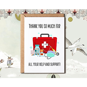 NTVShop Thank You So Much Card - Nurse Card - Cute Medical Box Card - Doctor Appreciation Gift - Gift For Doctor Nurse