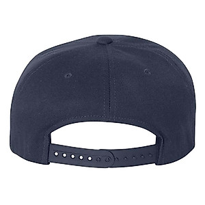 Joe's USA Koloa Surf-Classic Wave Logo Solid Snapback Hats-Navy/with White
