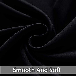 Yakamok 84 Inch Long Blackout Curtains for Bedroom, Thermal Insulated Room Darkening Black Curtains, Light Blocking Blackout Drapes for Living Room- 2 Panels,52 Inch Width