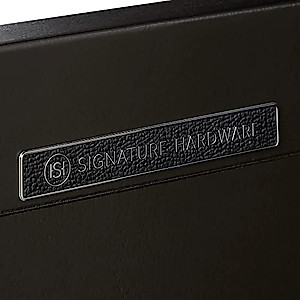 Signature Hardware 953349-60-UM-0 Elmdale 60" Free Standing Double Basin Vanity Set with Mahogany Cabinet, Wood Vanity Top, and Porcelain Undermount Sink - No Faucet Holes