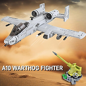MEOA A10 Warthog Plane Building Toys 961PCS WW2 Fighter Jet Building Blocks Set Air Force Airplane Model Kits Bricks Toy Gifts for Teens and Adults