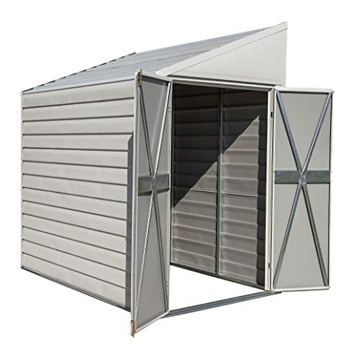 Arrow Shed 4' x 7' Yardsaver Compact Galvanized Steel Storage Shed with Pent Roof