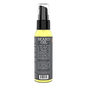 Uncle Jimmy Beard Oil, Restores Moisture, Softens and Reduces Beard Itch for Facial Hair of All Lengths, Made with Black Seed Oil & Honey 2oz (T108)