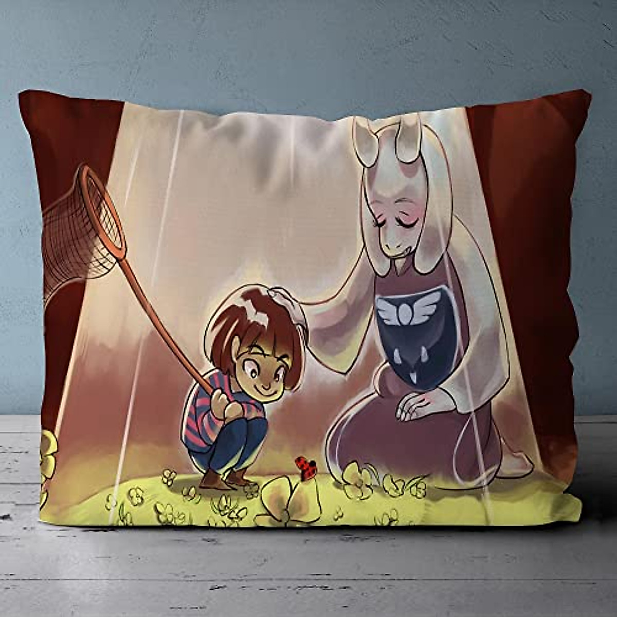 AKARDO Under Legend Tales Game Sans Frisk Duvet Covers, Soft Microfiber Washed Duvet Cover Set 3 Pieces with Zipper Closure,Beding Set (05,Twin (68"x86"))