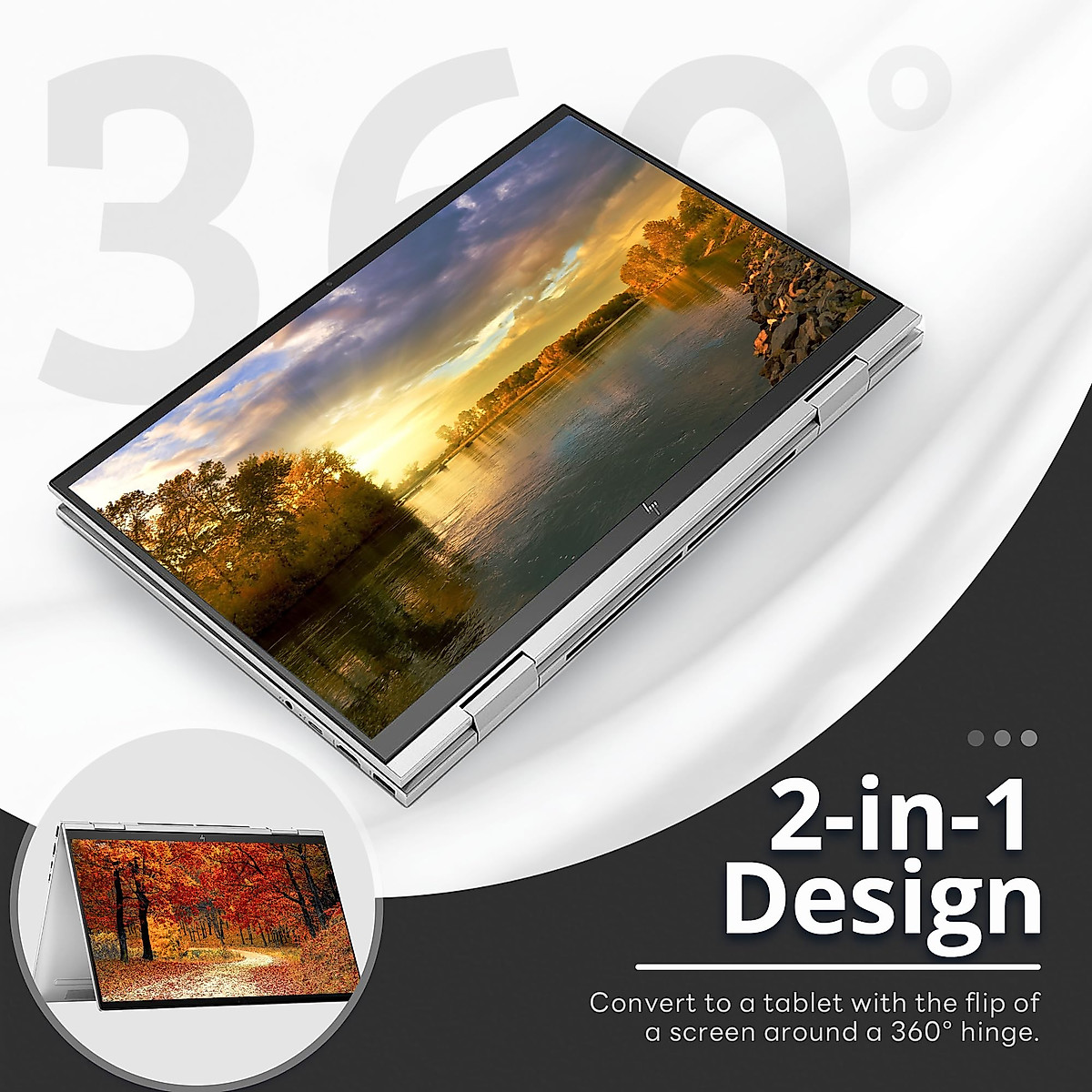 HP Envy x360 2-in-1 15.6” FHD Touchscreen Laptop, Intel core i7-1260P, 64GB RAM, 4TB PCIe SSD, Backlit KB, HD Webcam, Intel Iris Xe Graphics, Wi-Fi, Bluetooth, Win 11 Pro, Silver, 32GB USB Card