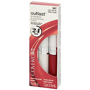 COVERGIRL Outlast All Day Two-Step Lipcolor Ever Red Dy 507, 0.13 Oz