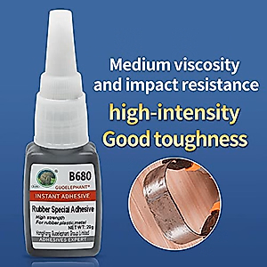 20g Rubber Glue, Rubber Adhesive, for bonding Between Rubber and Rubber, Rubber and Other Material. Instant Super Glue for Rubber, Tire, DIY Crafts, Rubber Edge, Rubber Tube, Rubber Product,etc.