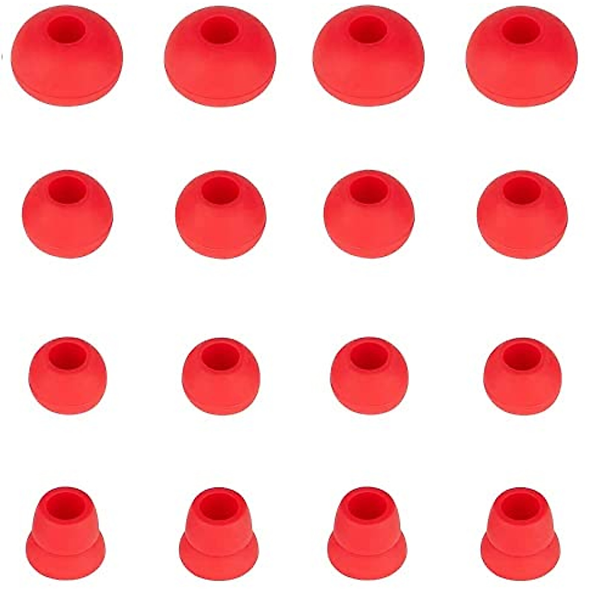 BLLQ Red Replacement Silicone Ear Tips Earbuds Buds for Powerbeats 3 Wireless Beats by dre Headphones, Eartips 16PCS 8 Pairs 4 Size Options for Powerbeats3 Red pbr16