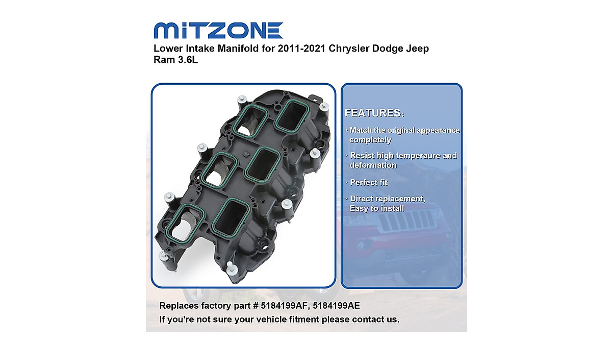 MITZONE Intake Manifold for 2011-2018 Jeep RAM Chevy