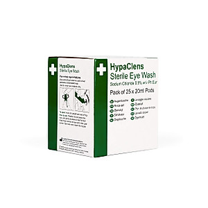 Hypaclens Emergency Sterile Eyewash Pods - 20ml (Pack of 25)