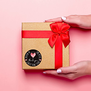 Littlefa 1.5” Hand Made with Love Just for You Stickers,Thank You Stickers,Bakeries Stickers,Handmade Stickers,Small Business Stickers, Envelopes Stickers, Gift Bags Packaging 500 PCS