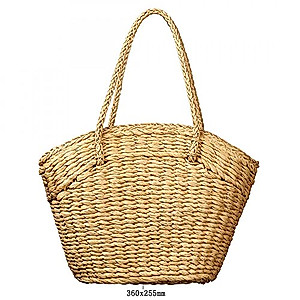 Tassel Straw Beach Bag Weave Shoulder Bag Summer Tote Handbags Woven Top Handle Shoulder Bag for Women Girls Holiday Travel (beige)