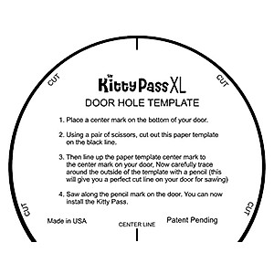 The Kitty Pass XL Interior cat Door Large cat Hidden Litter Box Extra Large cat Door