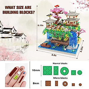 Beego Cherry Blossom Flowers Bonsai Tree Mini Building Kit Set Compatible with Lego, Chinese Architecture Building Blocks with Light, Japanese Sakura Tree House Gift for Adults and Kids(3320PCS)