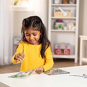 Melissa & Doug Stained Glass Made Easy Craft Kit - Unicorn - Kids Sticker Stained Glass Craft Kit; Unicorn Crafts For Kids Ages 5+