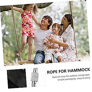 Toddmomy 1 Set Children's Swing Chair Baby Sets Kids Suit Swing for Kids Tree Swing Kit Swing Set Hanging Kit Outdoor Swing for Kids Rope for Hammock Tree Swing Hanging Kit Strap Black Tie