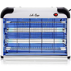 Lulu Home Electric Bug Zapper, Aluminium Indoor Insect Killer for Mosquito, Bug, Fly with Powerful 2800V Grid 20W Bulbs