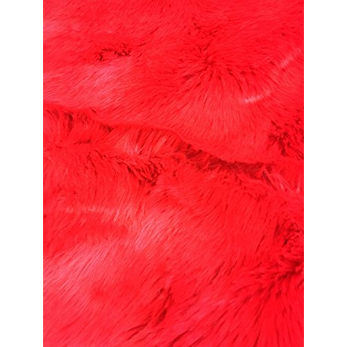 Deluxe Soft Faux Sheepskin Chair Cover Seat Pad Shaggy Area Rugs for Bedroom Sofa Floor (5ft x 7ft, Red)