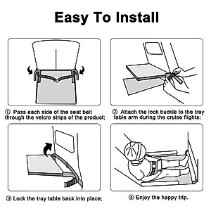 Airplane Footrest Seat Extender for Kids: GEMGO Toddler Airplane Travel Bed, Portable Foot Rest for Flights - Leg Rest for Baby to Lie Down on Plane Travel Accessories