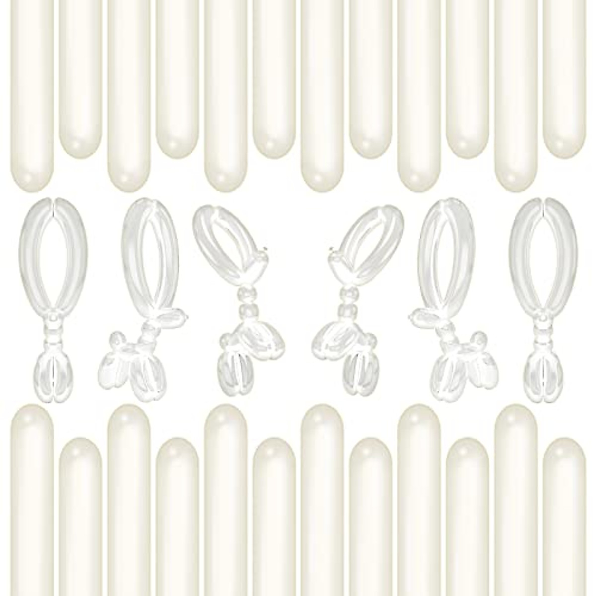 200 Pieces 260 Balloons Clear Twisting Balloons 260Q Long Balloons for Balloon Animals Making Weddings Birthdays Christmas Party Decoration (Clear)