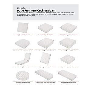 Classic Accessories Water-Resistant 72 x 21 x 3 Inch Patio Chaise Lounge Cushion Foam