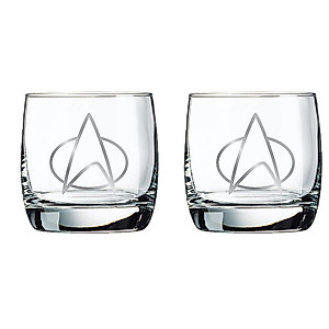 Star Trek: The Next Generation - Collectible Whiskey Glasses - Set of 2 Glasses (10 oz.)