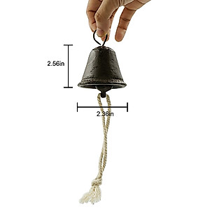 DreamsEden Wall Bell, Iron Dragon Sculpture Doorbell for Front Door Garden Farmhouse Wall Decor Art