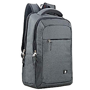 Fenrici Laptop Backpack for Women, Men, Laptop Bag with Cushioned Padding, Fits 15.6 Inch Notebook, Large Capacity, Water Resistant, For Work and School (Grey)
