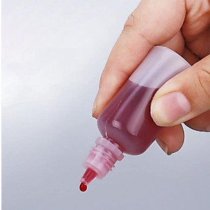 Snadulor 60 Pcs Plastic Dropper Bottles,5ml Empty Squeezable Dropper Bottle with Cap(Red)