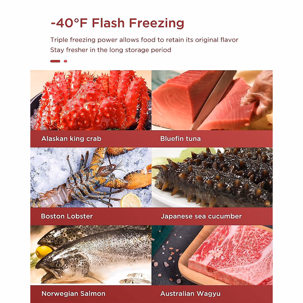 Northair Low temperature Chest Freezer - 3.5 Cu Ft with 2 Removable Baskets - Reach In Freezer Chest - 14℉ to -40℉