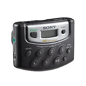 Sony Walkman Digital Tuning Portable Palm Size AM/FM Stereo Radio includes Sony MDR Stereo Headphones (Black)