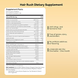 Ultrax Labs Hair Growth Supplements with Solubilized Keratin for Visibly Thicker and Stronger Hair, 23 Hair Vitamins, Science Backed Hair Growth Product - 1 Month Supply