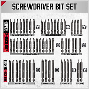 232-Piece Ultimate Screwdriver Bit Set - Security Bit Set, Screw Driver Bit Set, Magnetic Bit Set, Nut Driver, Ratchet Wrench, Bit H