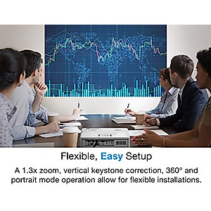 Optoma ZW400 WXGA Professional Laser Projector | Compact Design & Bright 4000 lumens | DuraCore Laser Technology, Up to 30,000 Hours | Network Control | 4K HDR Input | Quiet Operation