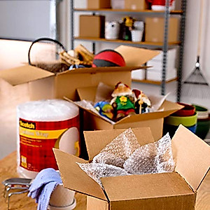 Scotch Sure Start Packing Tape, Clear, Quiet Unwind and Easy Start, Moving Supplies, 1.88 in. x 22.2 yd., 6 Tape Rolls with Dispensers