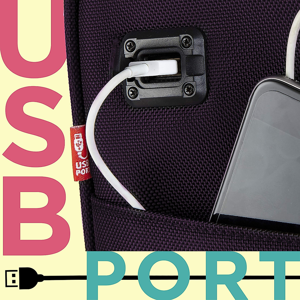 TPRC Seat Carry-On Bag, Purple, Underseater 15-Inch