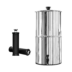 MLOL Gravity Filter System Water Filtration Bucket with 2 Purification Elements Water Filter-Default